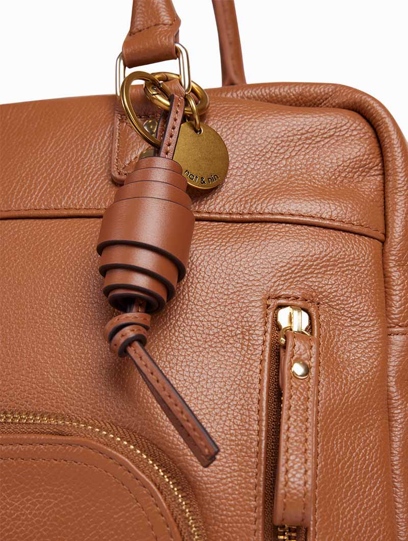 Croissant - Smooth leather croissant keychain – nat & nin – nat & nin