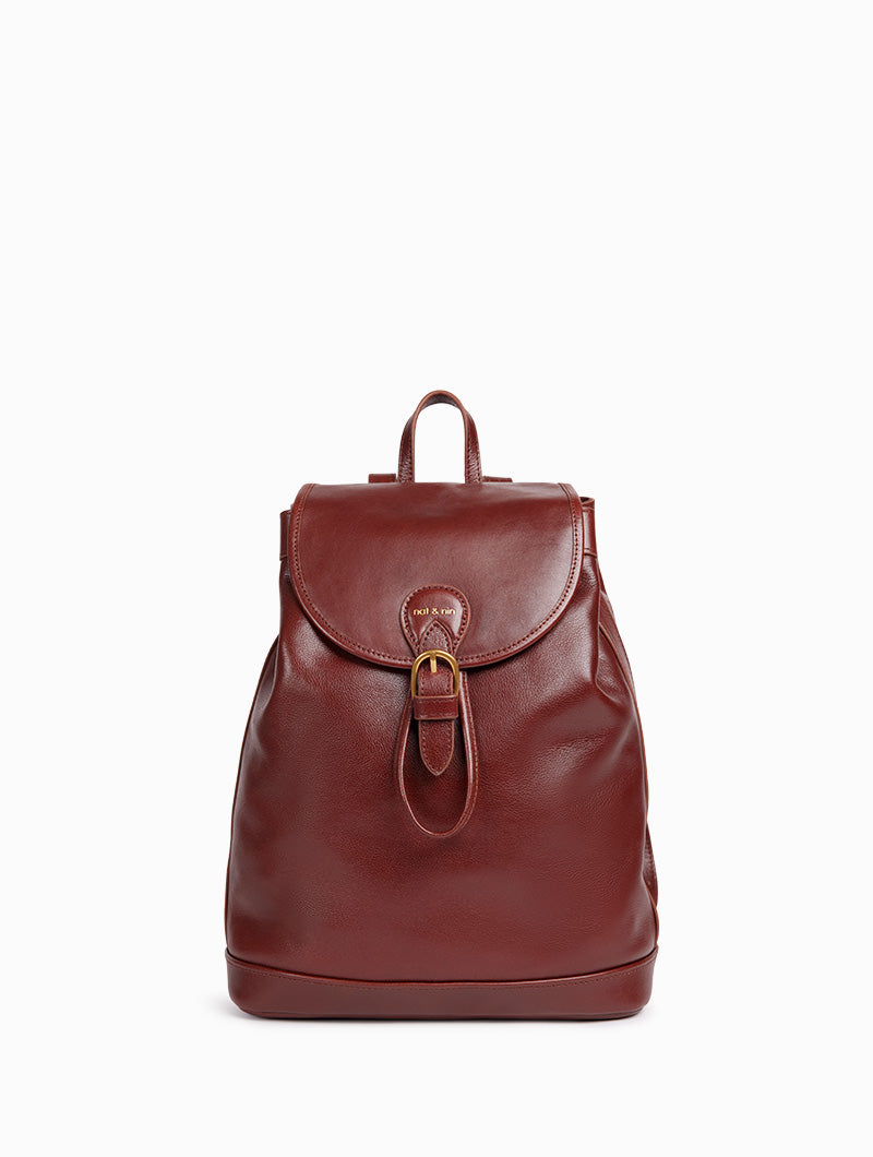 Jude - Women's A4-sized leather backpack, vegetable-tanned - nat & nin ...