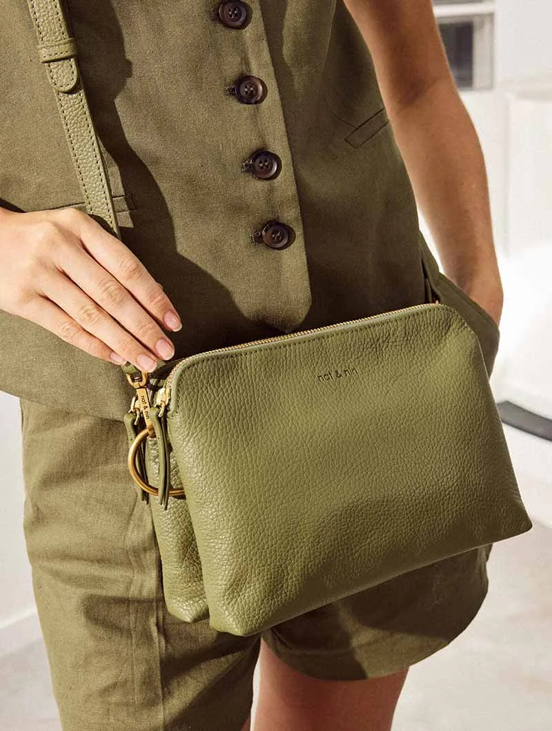 Naël - Leather bag with double compartments - Nat et Nin – Nat & Nin