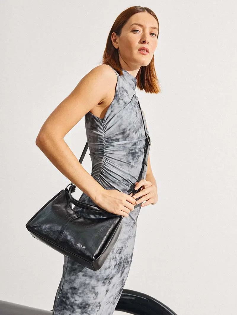 Rejina - Elegant leather baguette bag – Nat & Nin