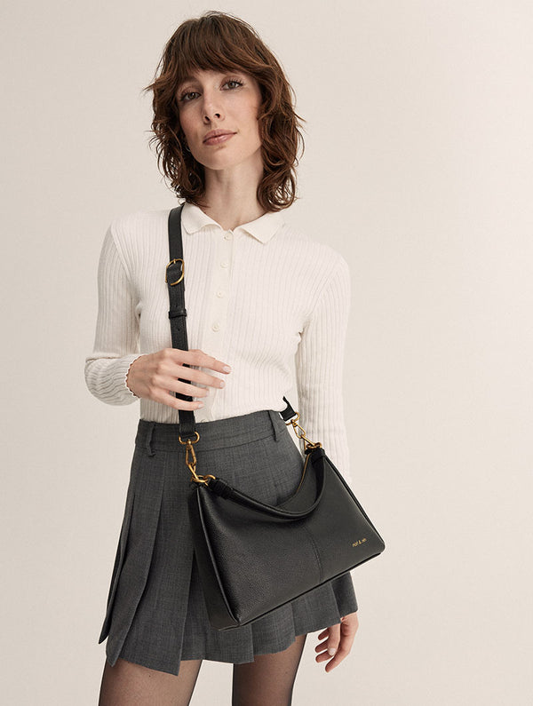 Rejina - Elegant leather baguette bag – nat & nin