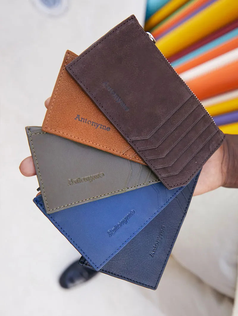 Alexis, leather card holder for men - Antonyme – Nat & Nin